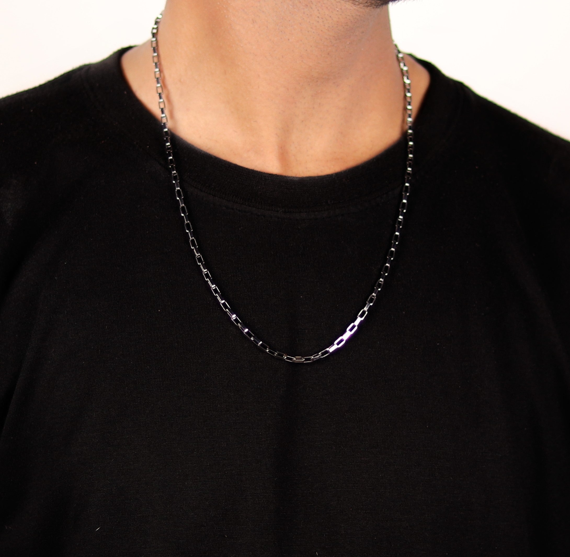 Cuboid Box Chain – Zilver